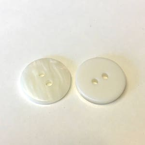 10, Resin Buttons, Cream Buttons, Cream Opalescent Buttons, Craft ...