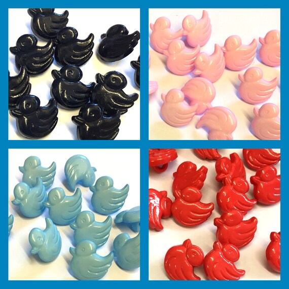 10 X 14mm 22L Duck Shaped Buttons Novelty Buttons Shank | Etsy