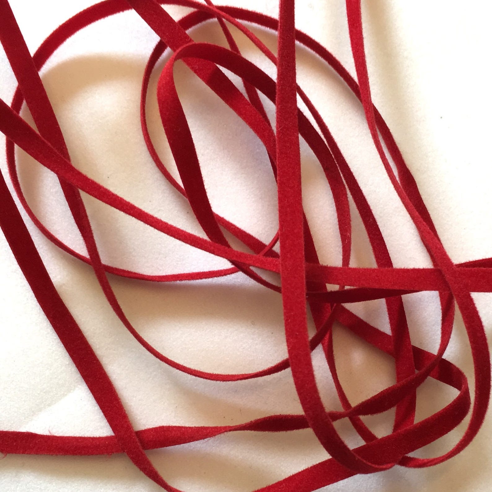 10 Metres Red Velvet Effect Cord 4mm Red Cord 4mm Red Cord | Etsy