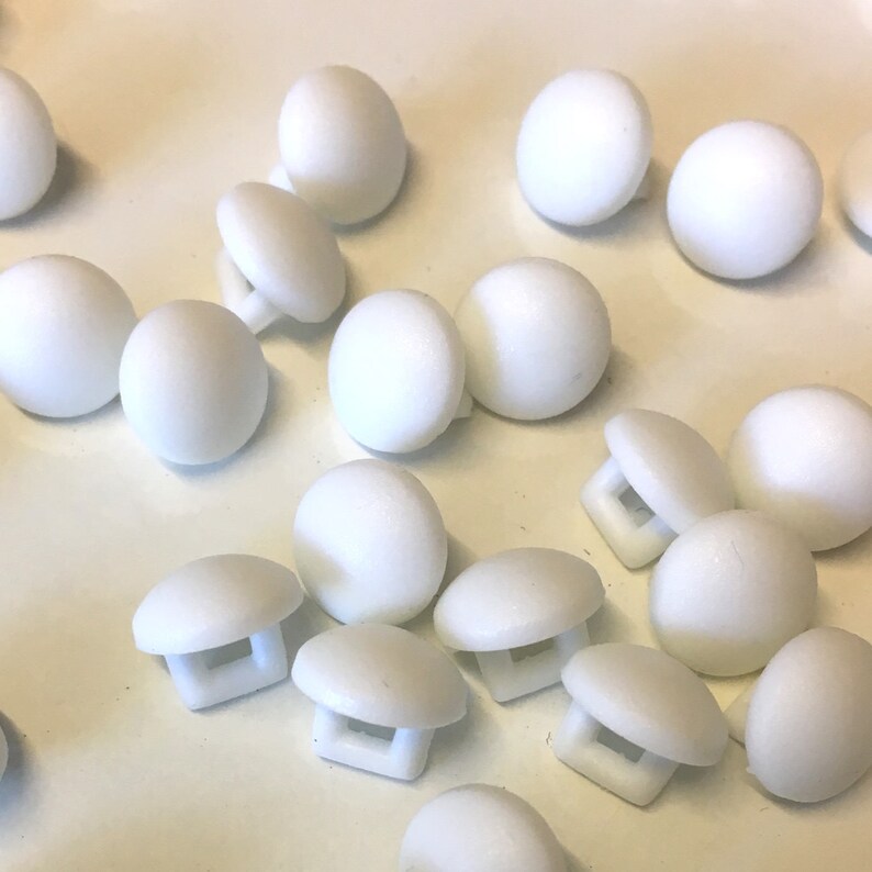 20 tiny white buttons white buttons 9mm buttons dome | Etsy