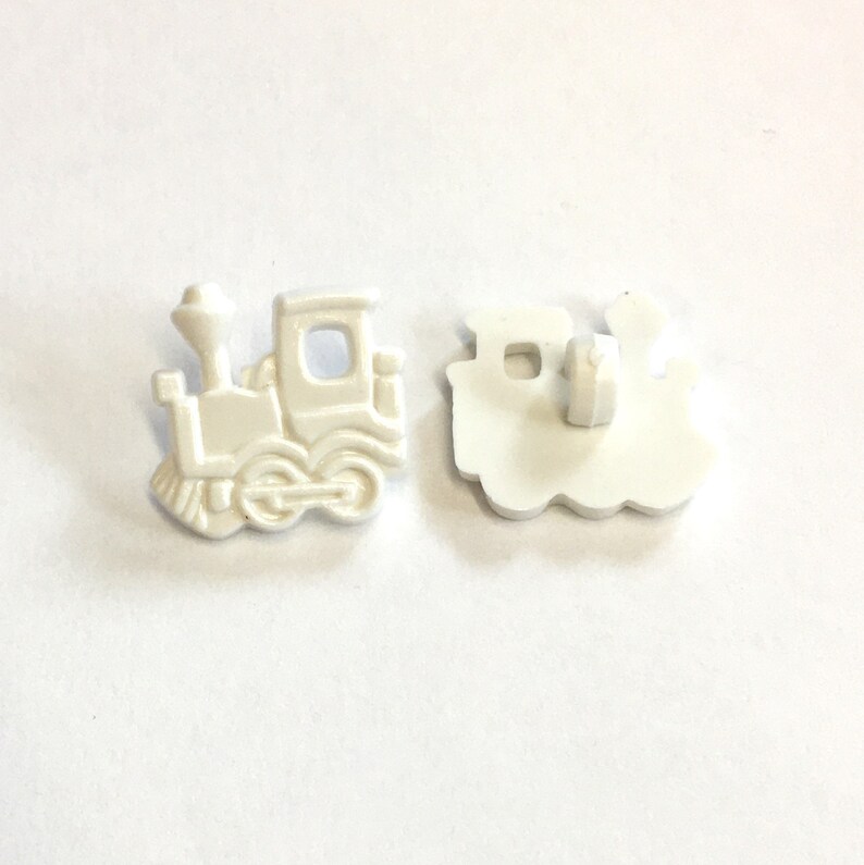 10 white train buttons steam train buttons baby buttons | Etsy