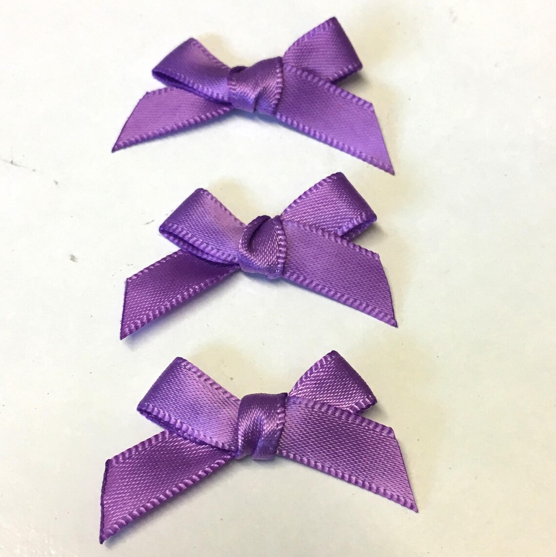 20 Satin Ribbon Bows Purple Ribbon Bows Satin Ribbon Bows - Etsy