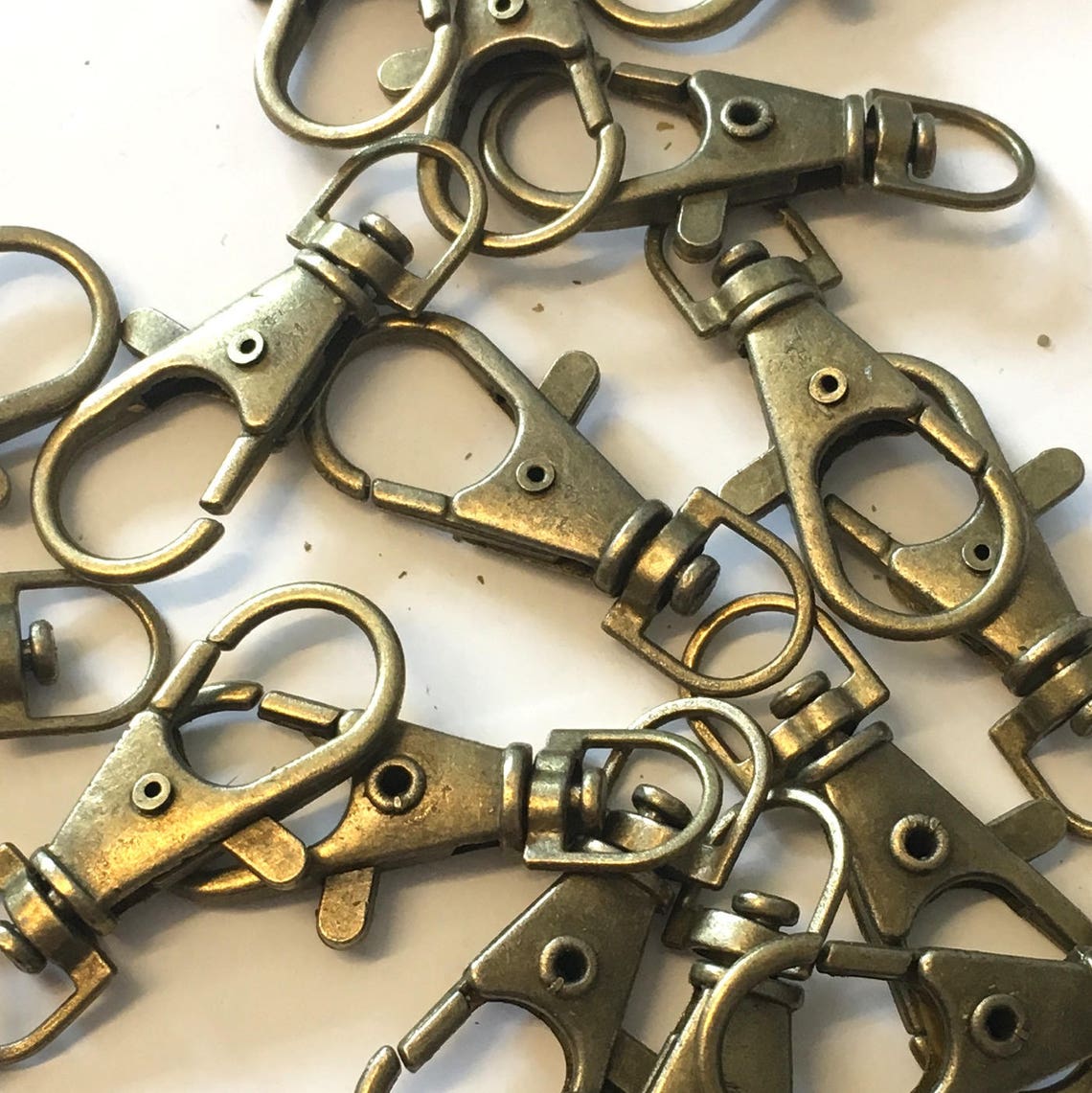10 bronze metal swivel clips bronze lobster clips bronze | Etsy