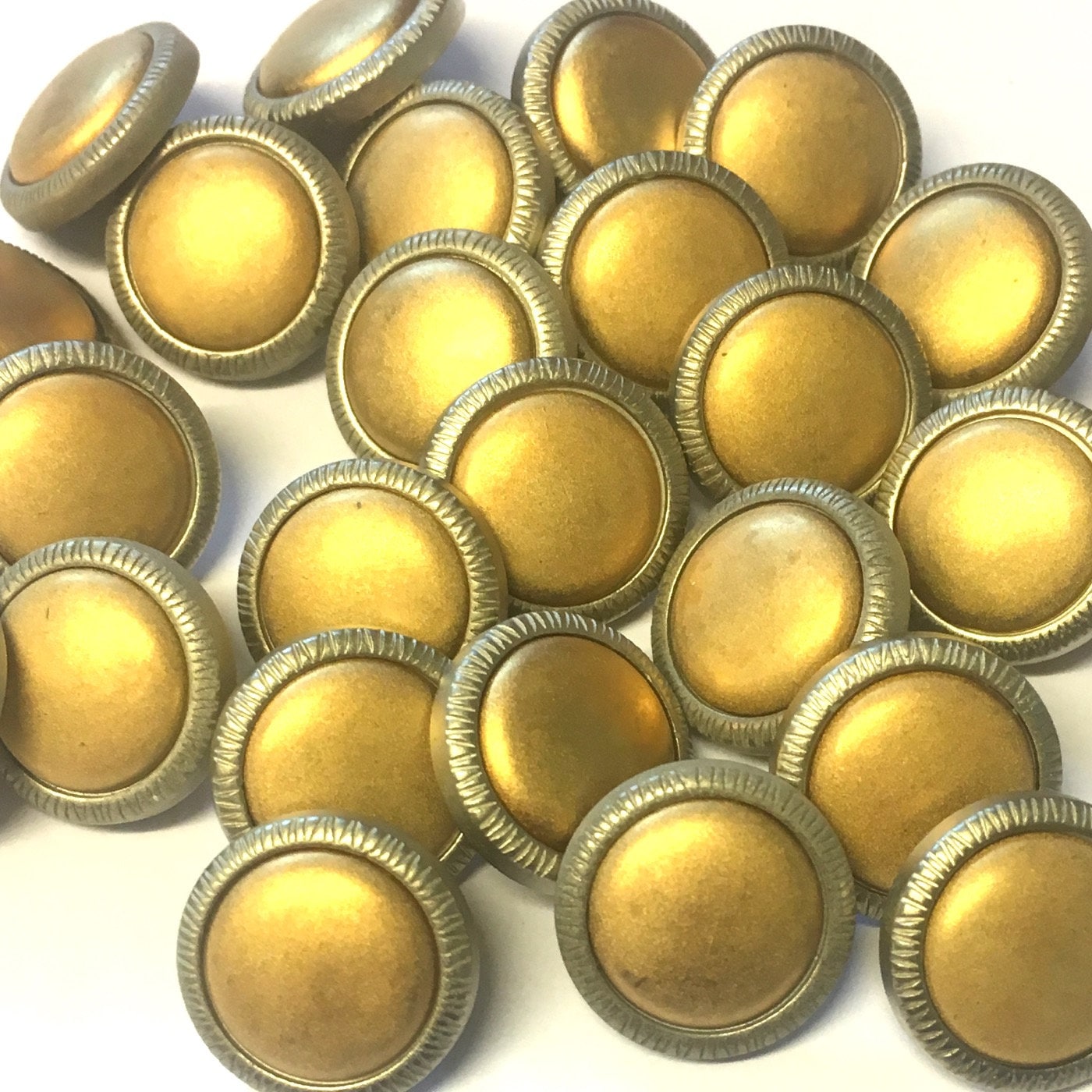 10 X Gold and Silver Metallic Buttons Gold Plastic Buttons - Etsy