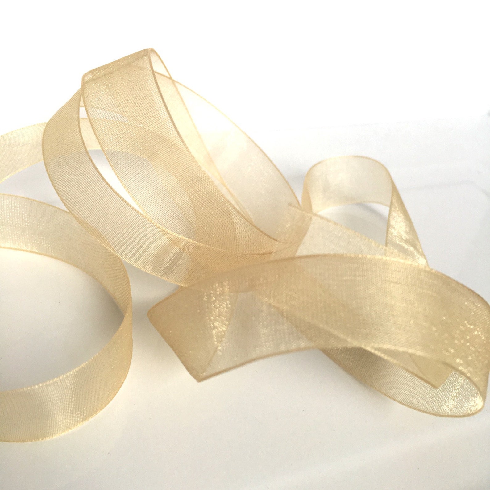 5M Gold Organza Ribbon Gold Ribbon Gold Ribbon 15mm - Etsy