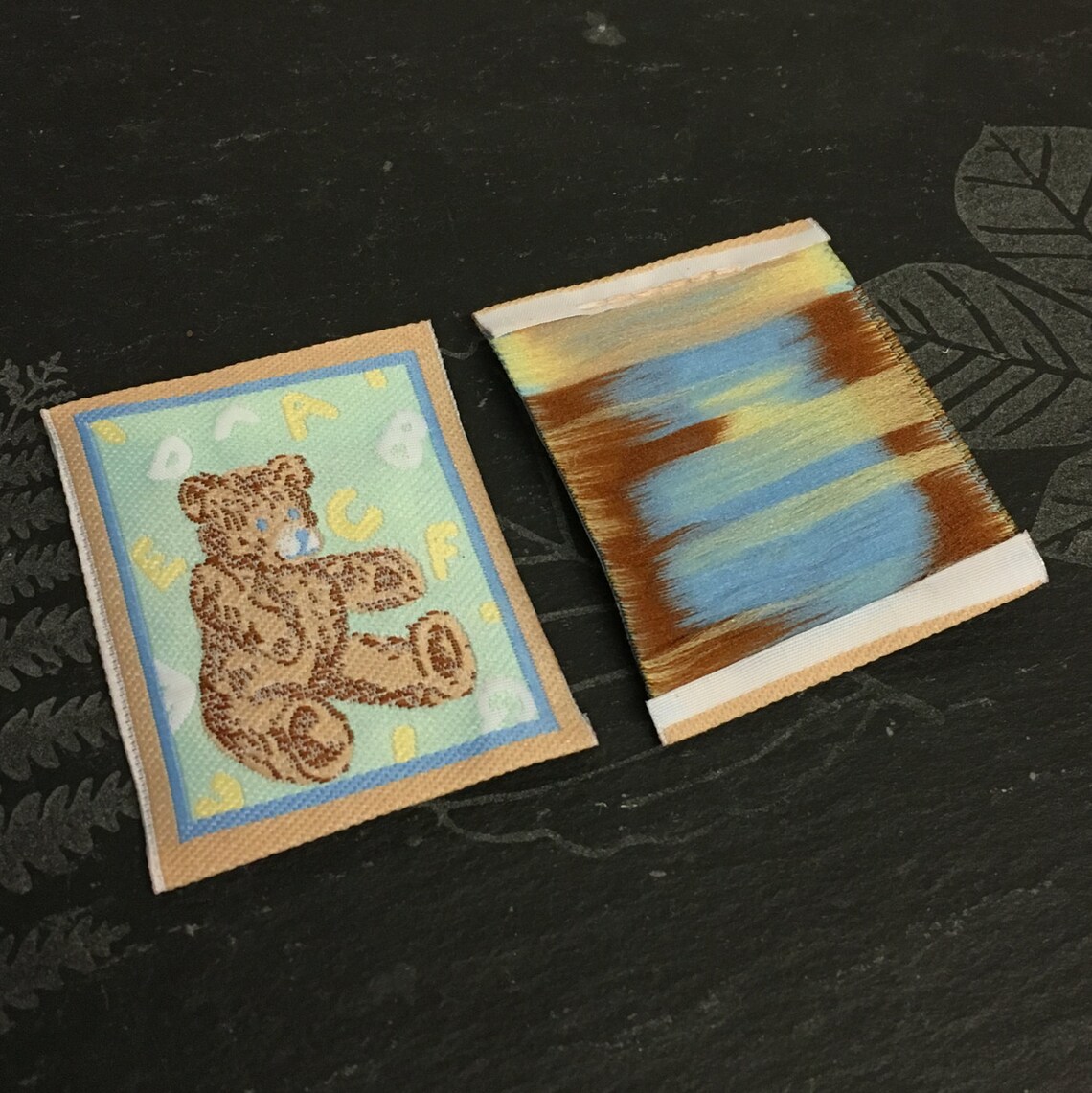 2 Woven Teddy Patches Teddy Appliques Abc Appliques Sew on - Etsy UK