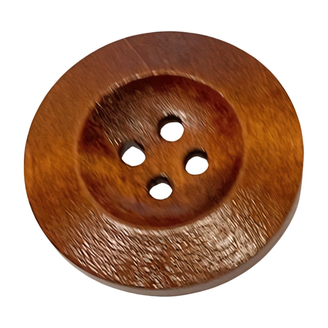 10, 25mm (40L) Dark Wood Buttons, Wedge Edge Wooden Buttons - Etsy