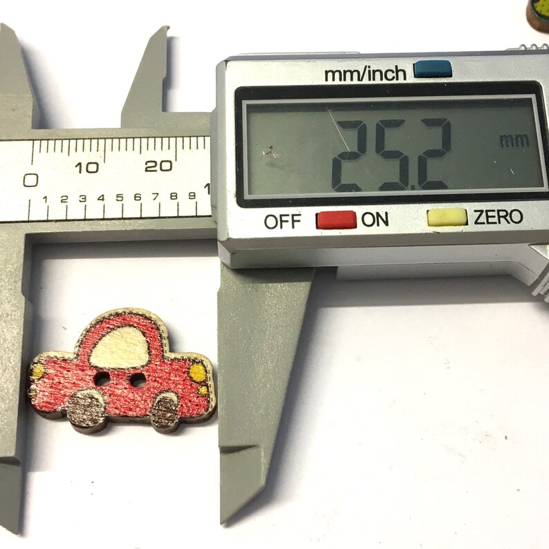 10 Assorted Car Buttons Car Wooden Buttons Mixed Car - Etsy