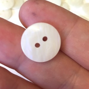 10, Resin Buttons, Cream Buttons, Cream Opalescent Buttons, Craft ...