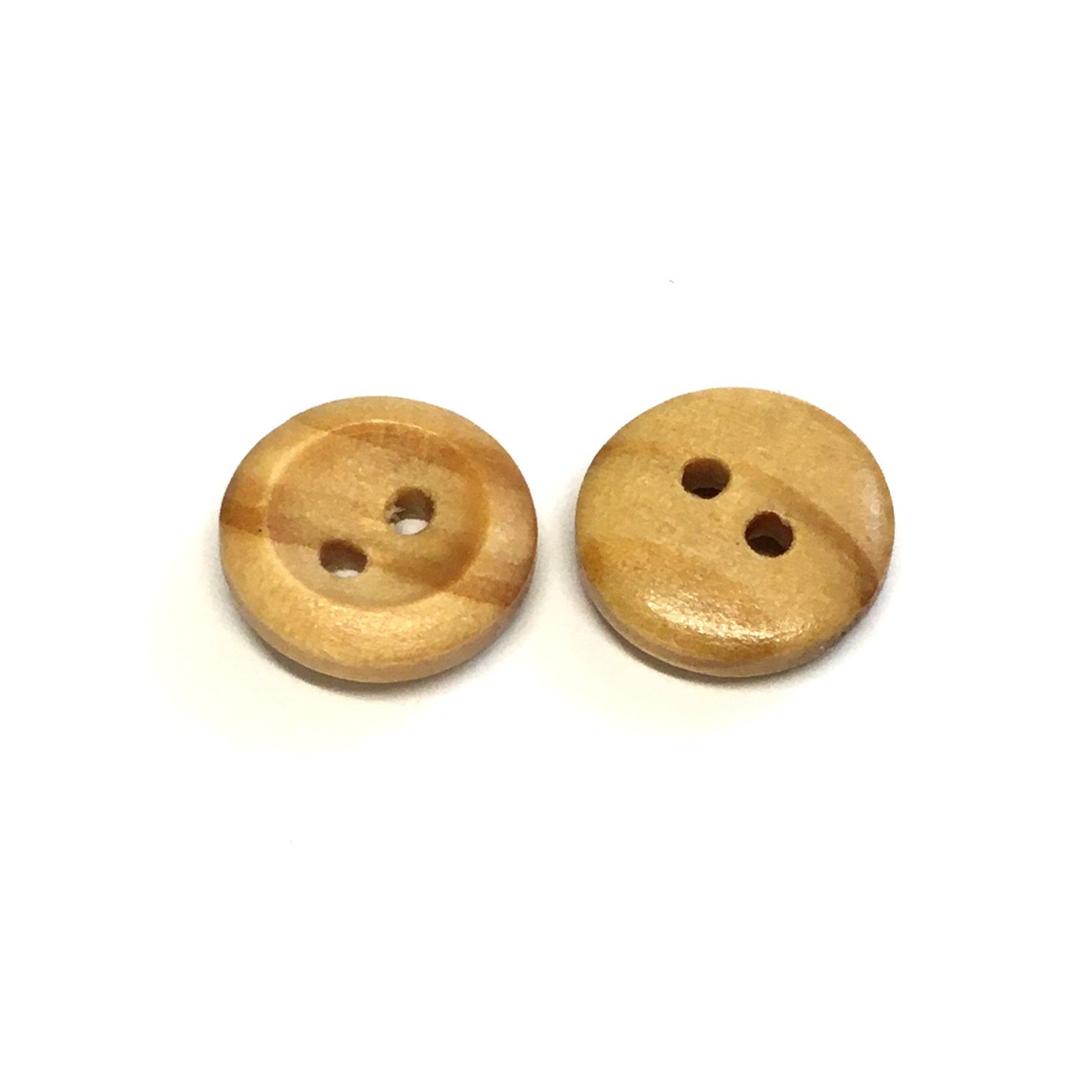 10 14mm 22L Round Wood Effect Buttons Wedge Edge Buttons - Etsy UK