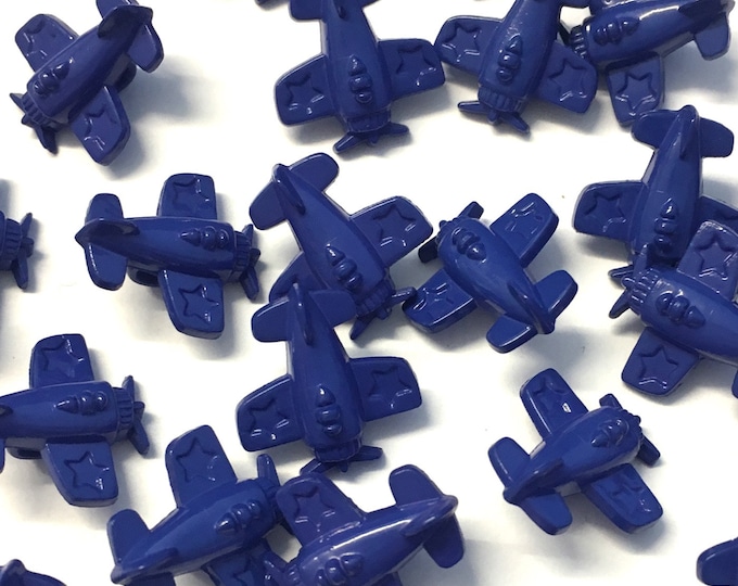 10 Royal Blue Airplane Buttons Plane Buttons Baby Buttons - Etsy