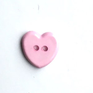 10, Pink Heart Buttons, Pink Buttons, Heart Shaped Buttons, Baby ...