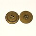 5 X Large 28mm Vintage Bronze Metal Buttons, Flat Bronze Metal Buttons ...
