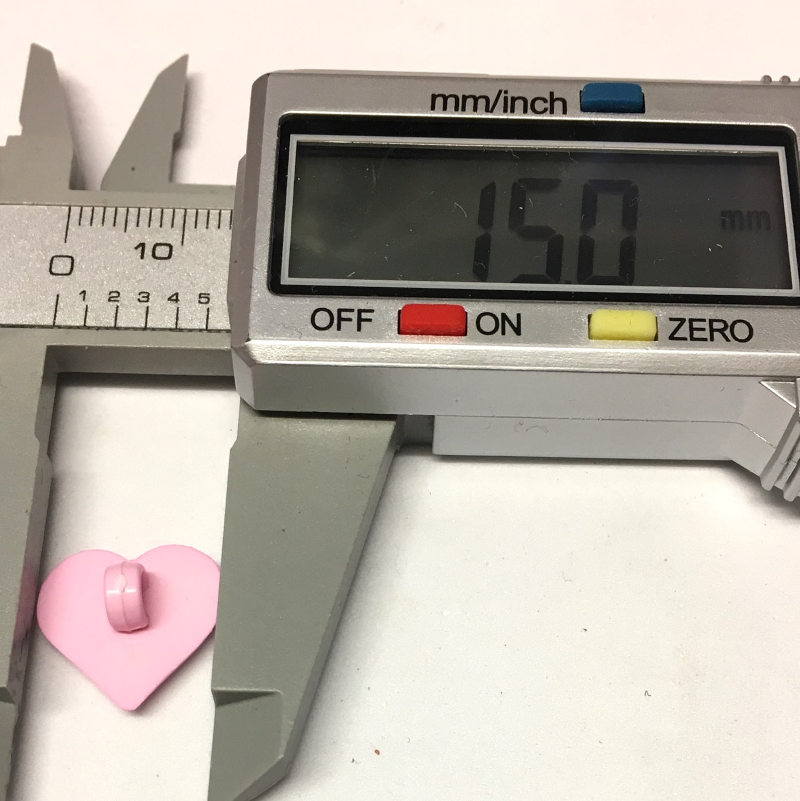 10 pink heart buttons heart buttons pink buttons 15mm heart | Etsy