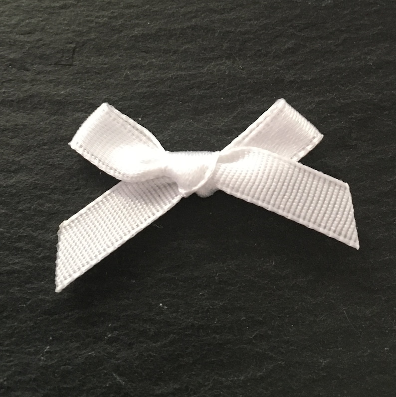 20 Satin Ribbon Bows White Ribbon Bows White Satin Bows - Etsy UK