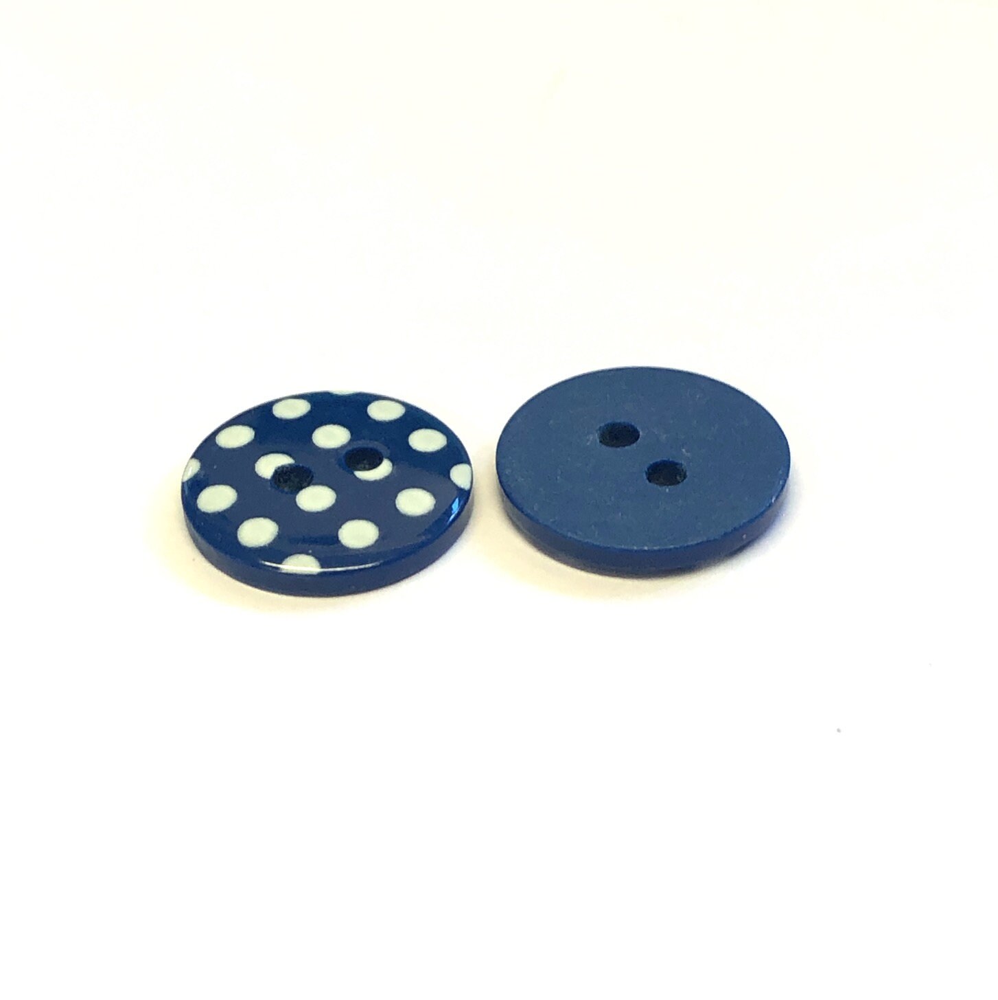 10pcs Dark Blue Polka Dot Buttons: 15mm Sewing Supplies - Etsy