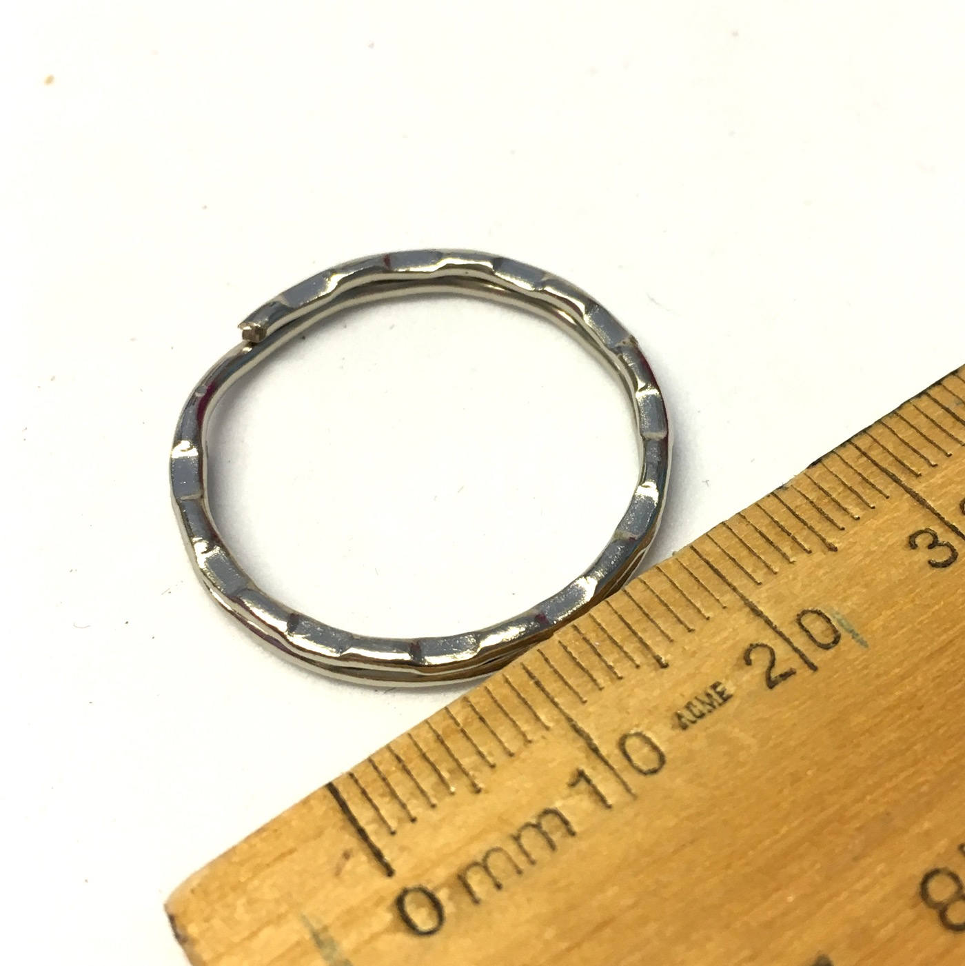 50 1 inch silver metal keyrings silver split rings double | Etsy