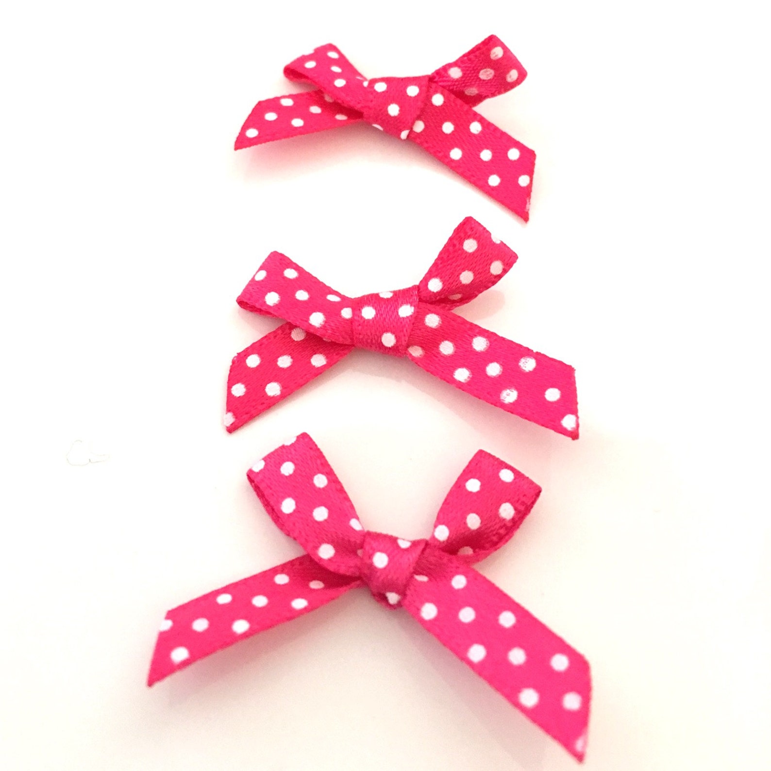 10 Hot Pink Spotty Bows Hot Pink Dotty Bows Pink Polka Dot - Etsy UK