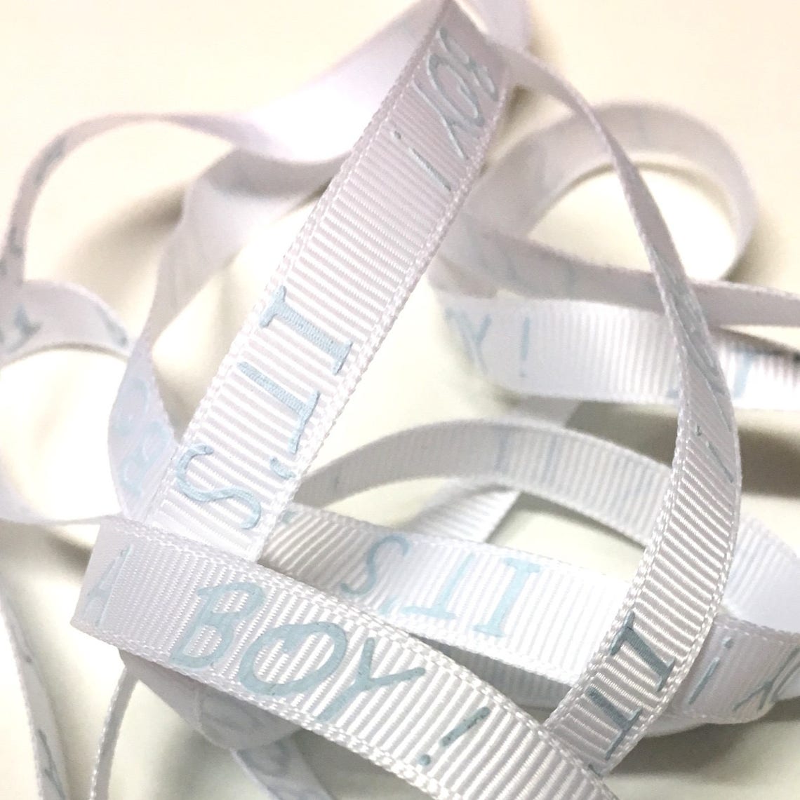 5M White Baby Print Ribbon Baby Ribbon 10mm Ribbon White | Etsy
