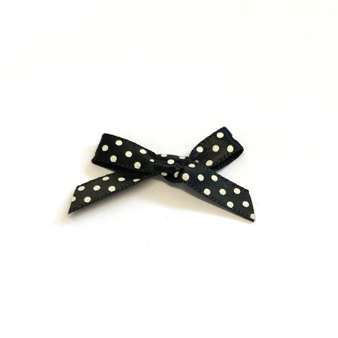 10, Black Spotty Bows, Black Dotty Bows, Black Polka Dot Bows ...