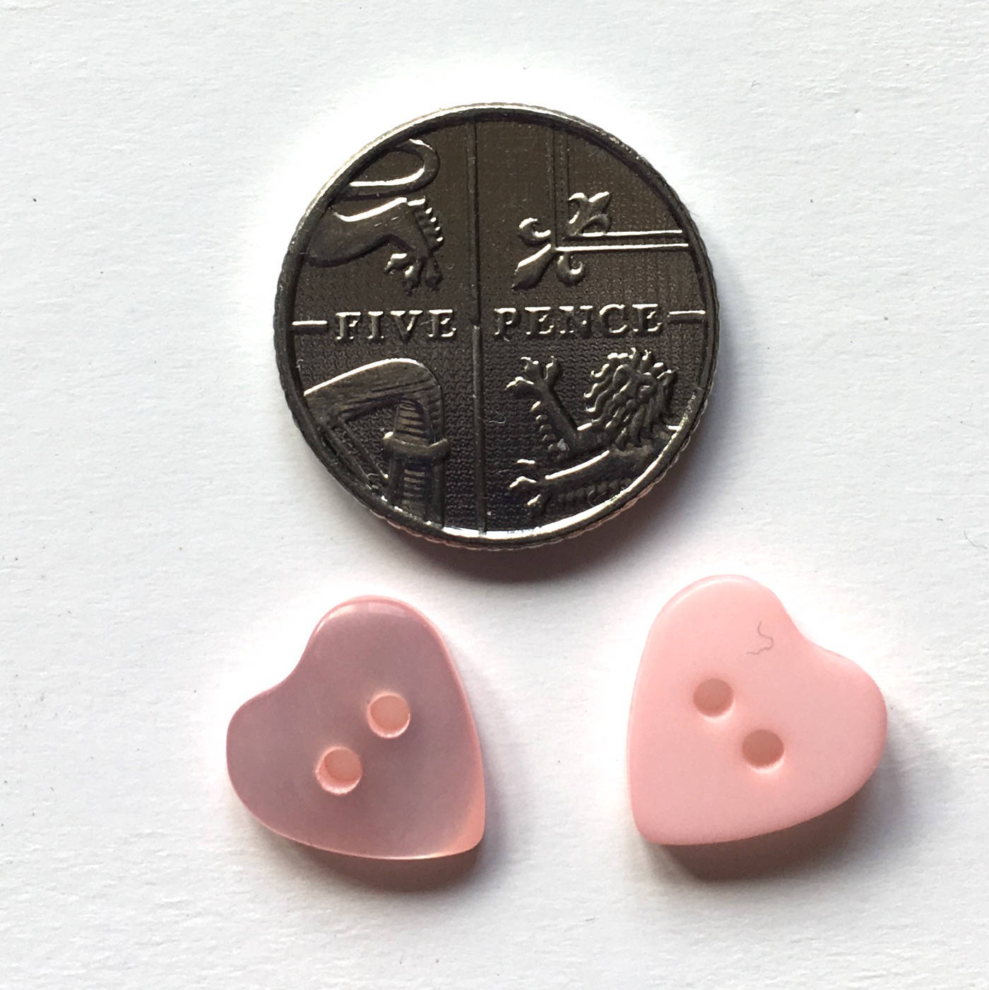 10 Pink Heart Buttons Heart Shaped Buttons 10mm Buttons - Etsy