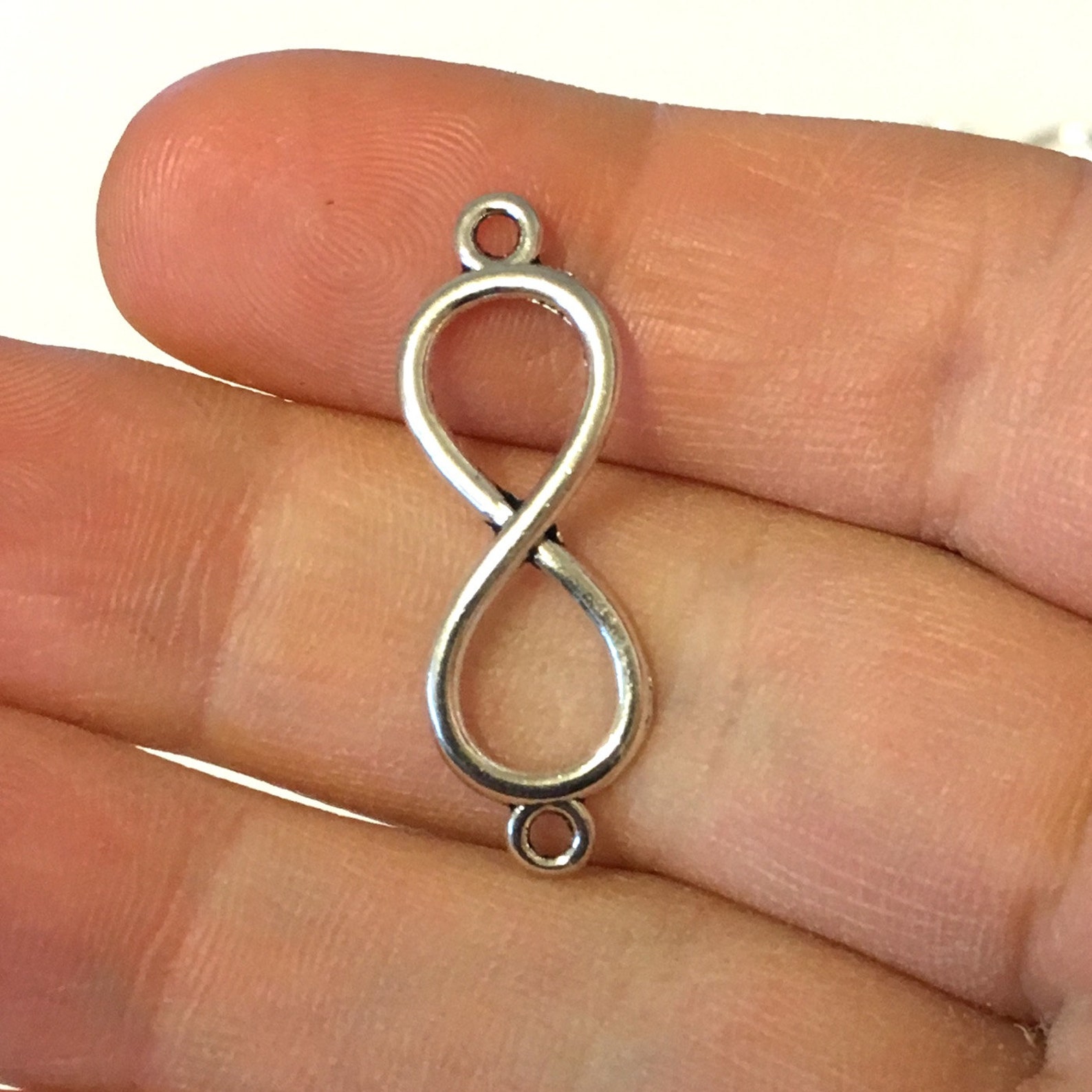 10 or 20 Silver Metal Infinity Connectors, Metal Connectors, Silver ...