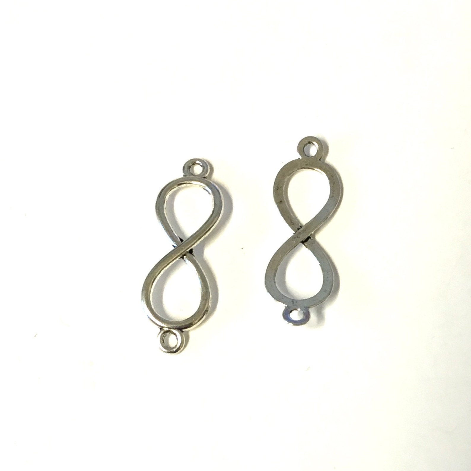 10 or 20 Silver Metal Infinity Connectors, Metal Connectors, Silver ...