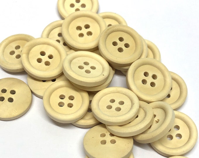 10 Mother of Pearl Buttons, Good Quality Shell Buttons, 20mm Round ...
