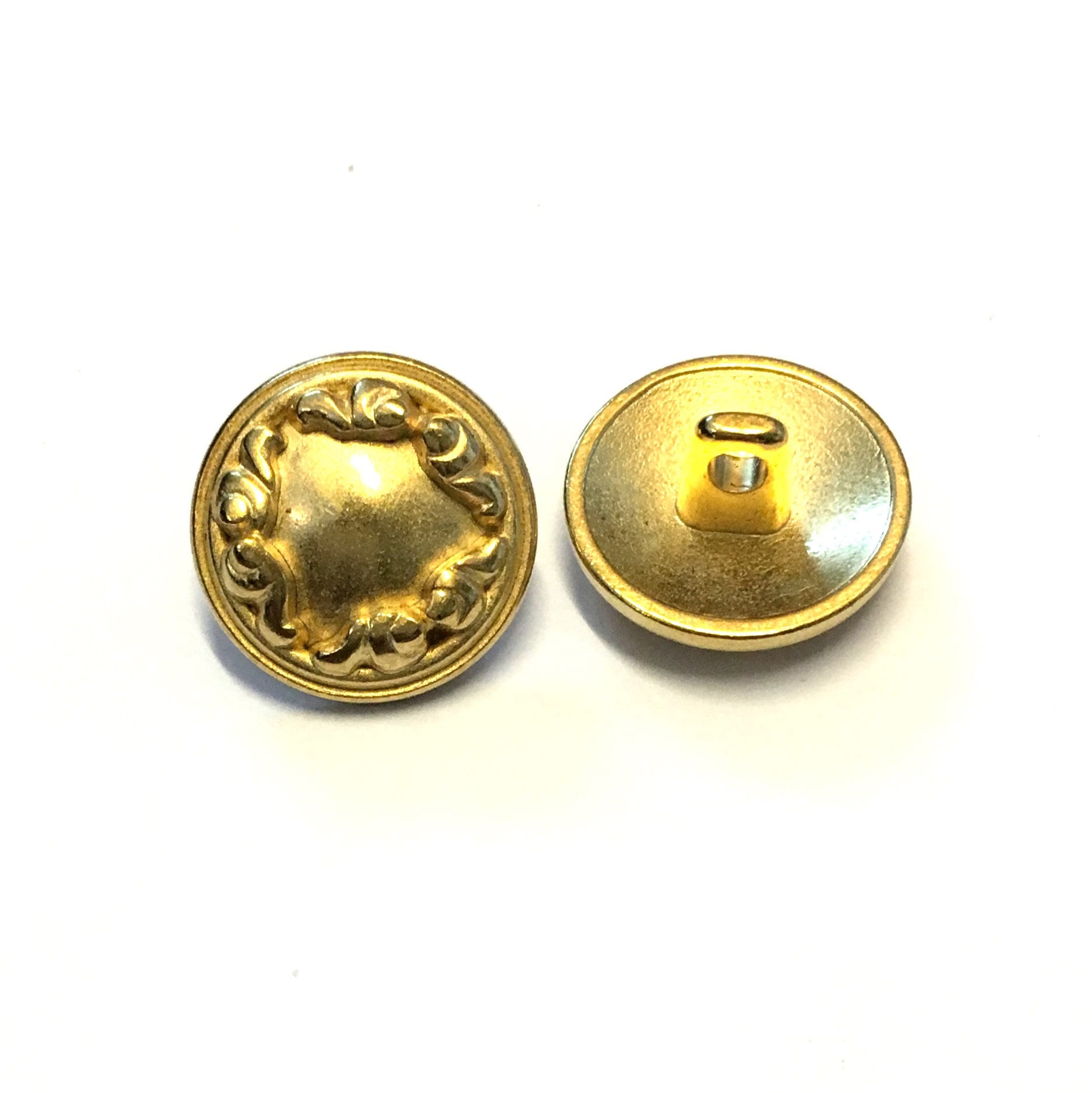 10 15mm Gold Solid Metal Buttons Patterned Metal Buttons - Etsy