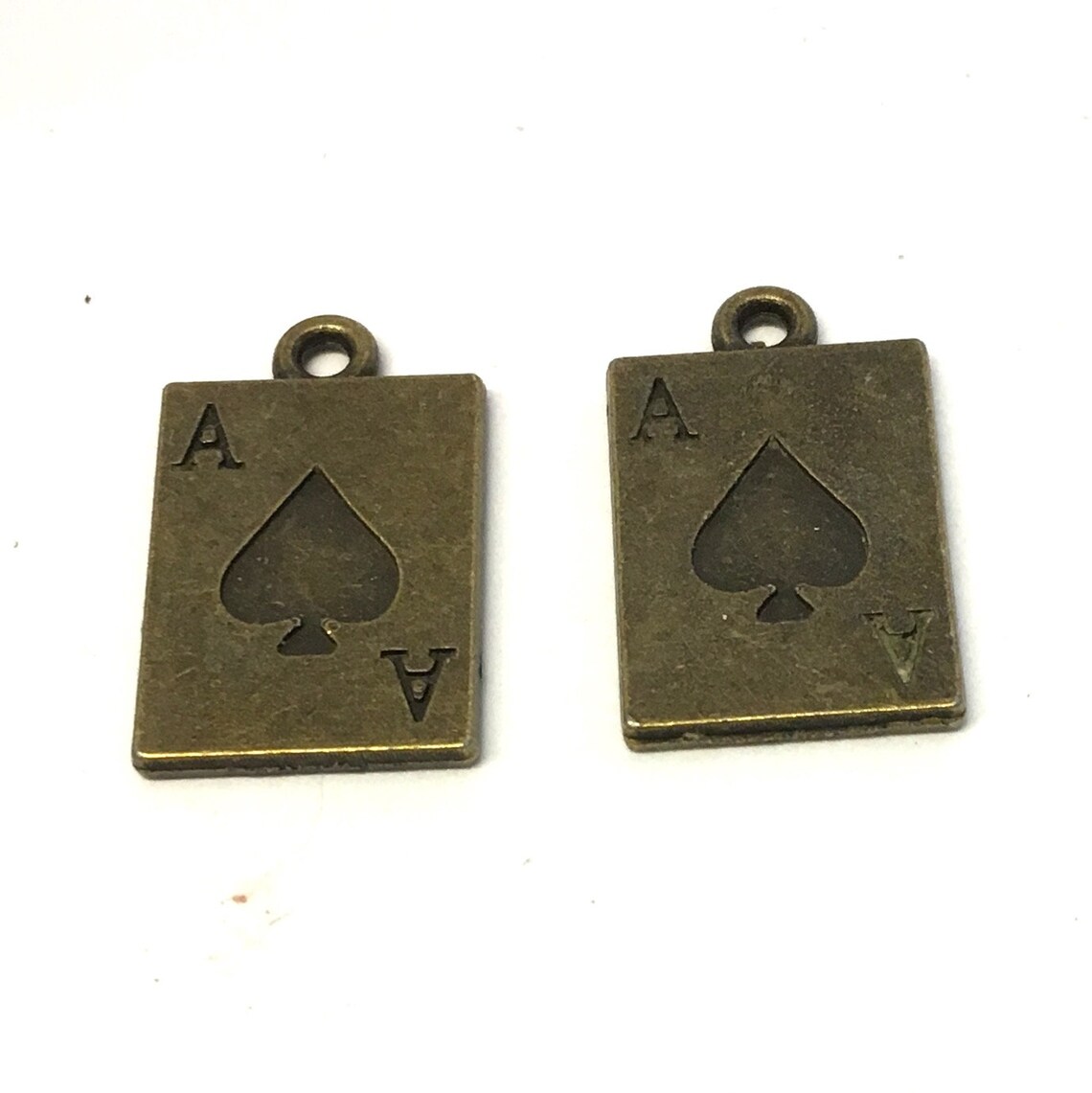 10 Metal Charms Ace of Spades Charms Antique Bronze Charms - Etsy