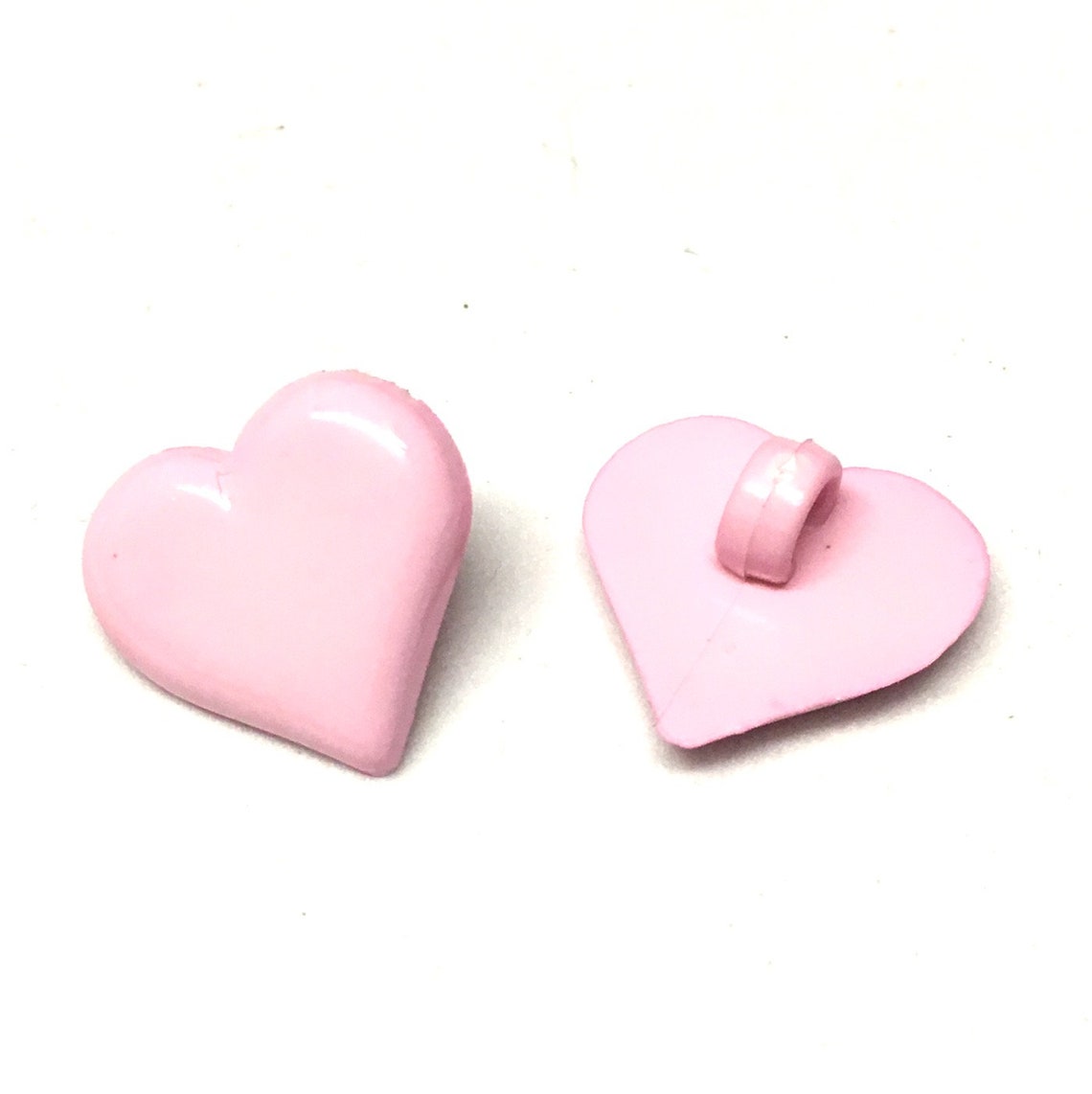 10 pink heart buttons heart buttons pink buttons 15mm heart | Etsy
