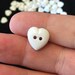 10 White Heart Buttons White Buttons Heart Buttons 13mm - Etsy
