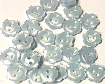 10, White Flower Buttons, Flower Shaped Buttons, 12mm Button ...