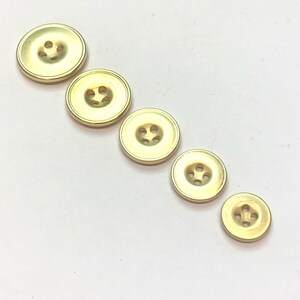 6, Gold Metallic Buttons, Choice of Sizes From 12mm (20L) to 25mm (40L ...