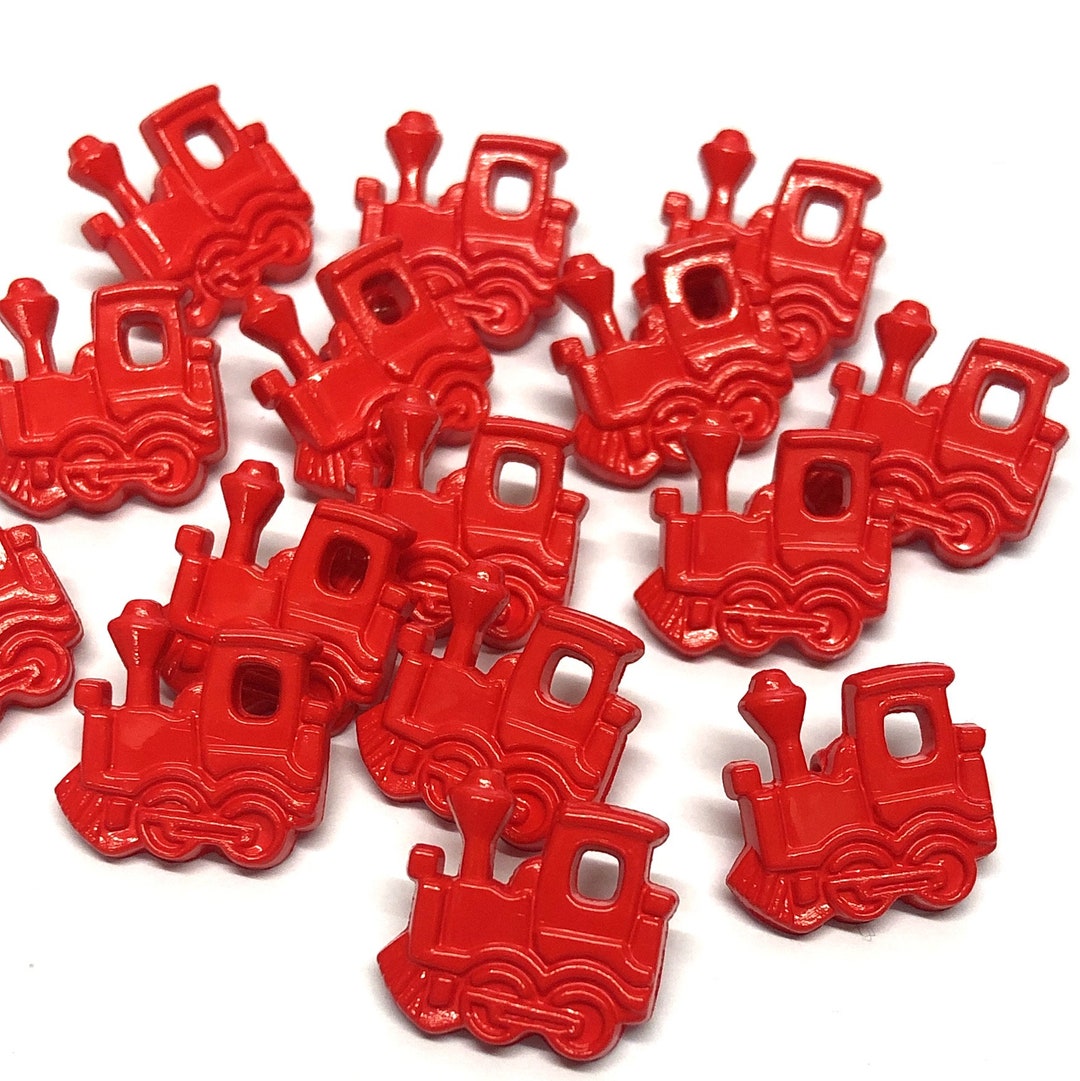 Red Train Buttons: Novelty Steam Train, Baby & Children's Knits (10 Pc ...