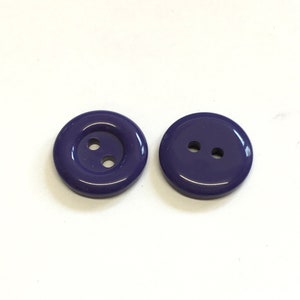 10 X Purple Buttons, Bright Purple Buttons, 15mm Buttons, Round Buttons ...