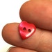 10, Red Heart Buttons, Heart Shaped Buttons, Tiny Buttons, Opalescent ...