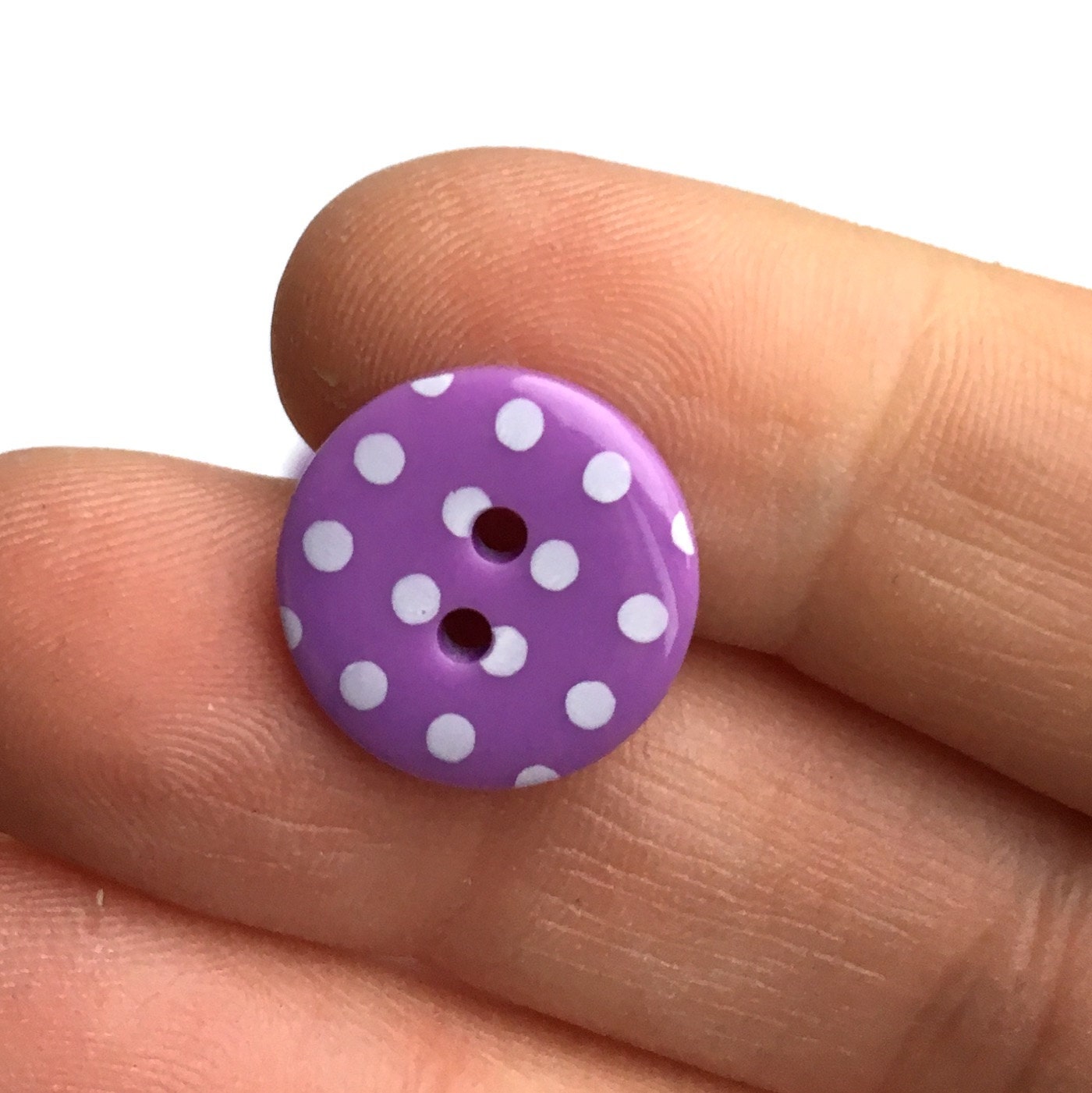 10pcs Purple Polka Dot Buttons: 15mm Craft Sewing Supplies - Etsy