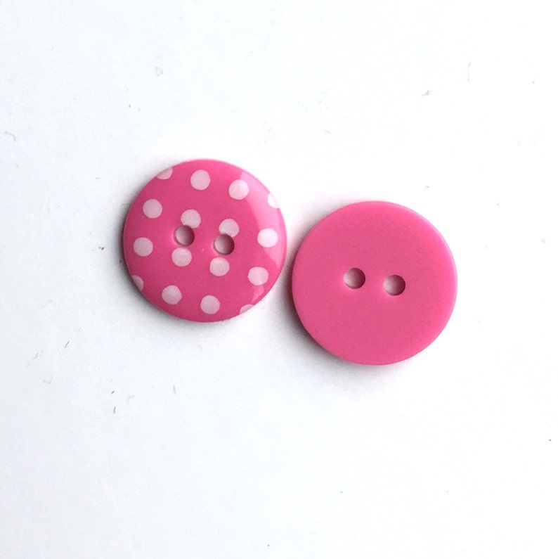 10 Hot Pink Spotty Buttons Hot Pink Dotty Buttons Hot Pink - Etsy