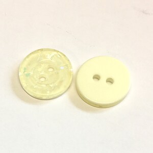 20, Ivory Buttons, Opalescent Buttons, (18L) 11.7mm Buttons, Small ...