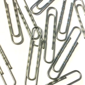 20, Jumbo Silver Metal Wavy Paper Clips for Making Bookmarks, Planner ...