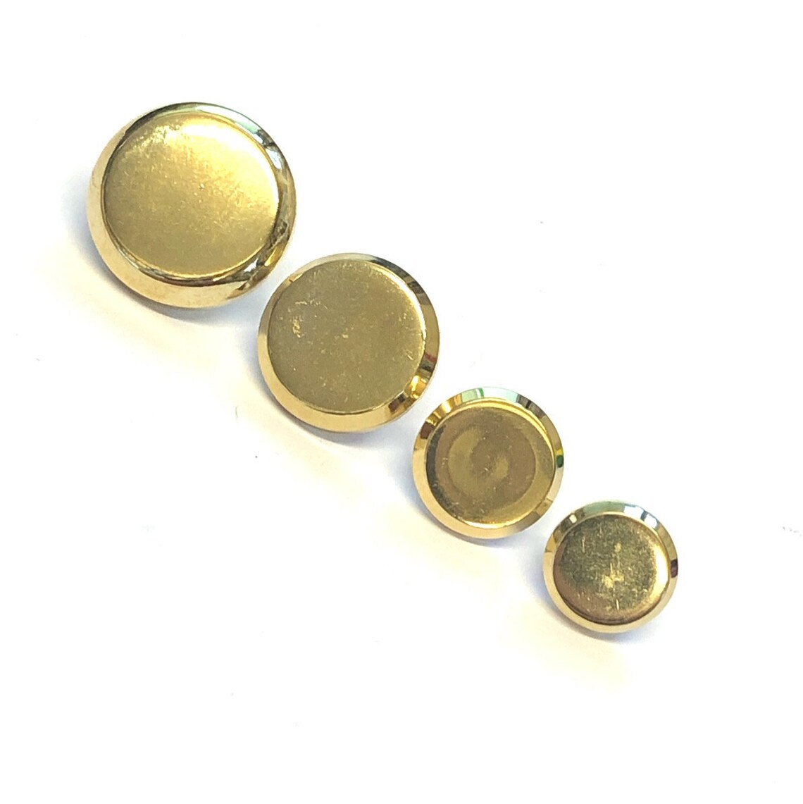 10 X Shiny Gold Metallic Buttons Gold Plastic Buttons - Etsy