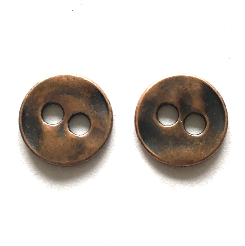 10 Metal Buttons Copper Buttons Antique Copper Metal - Etsy
