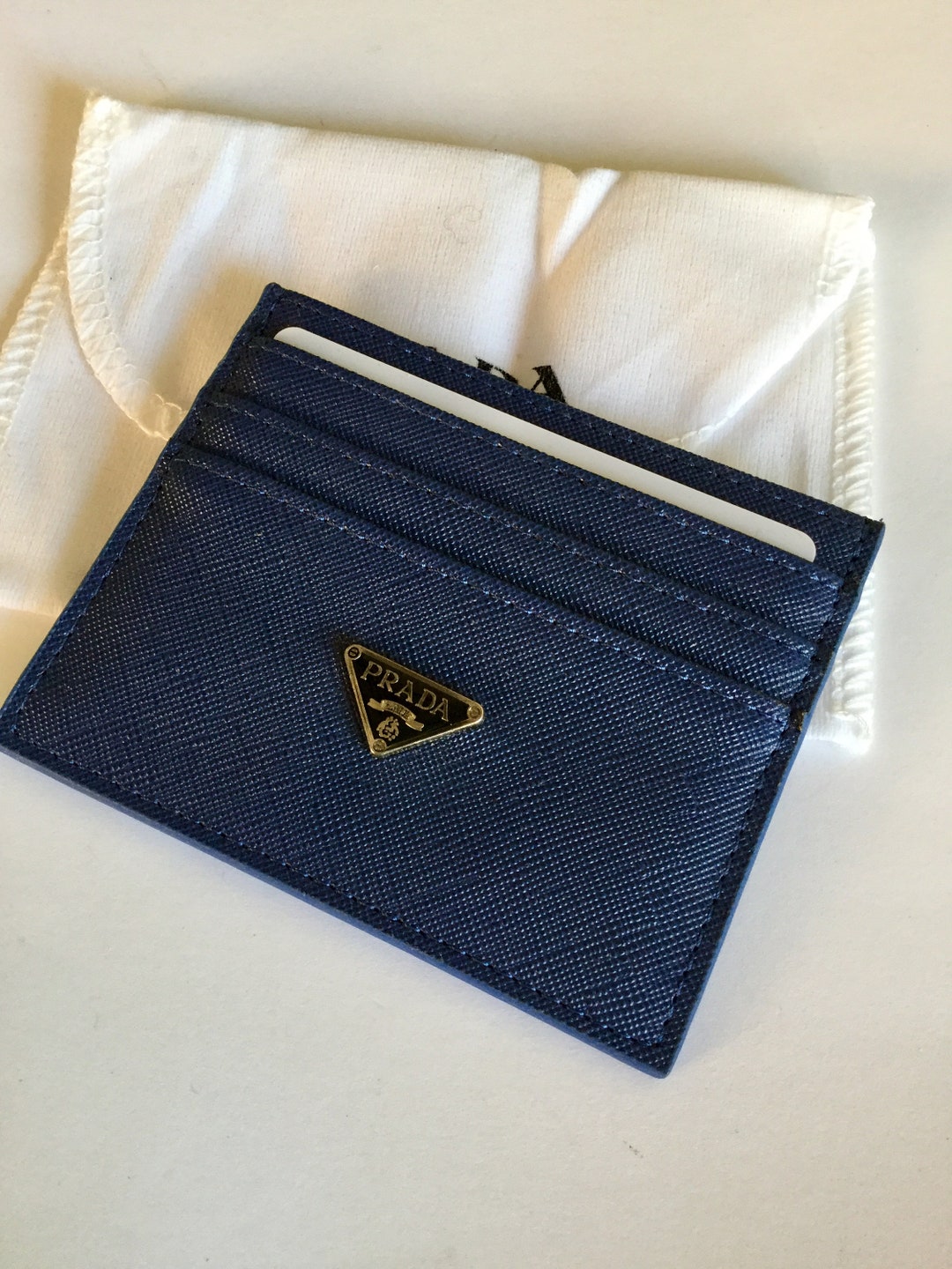 Vintage Auth Brandname Prada Blue Card Wallet. - Etsy