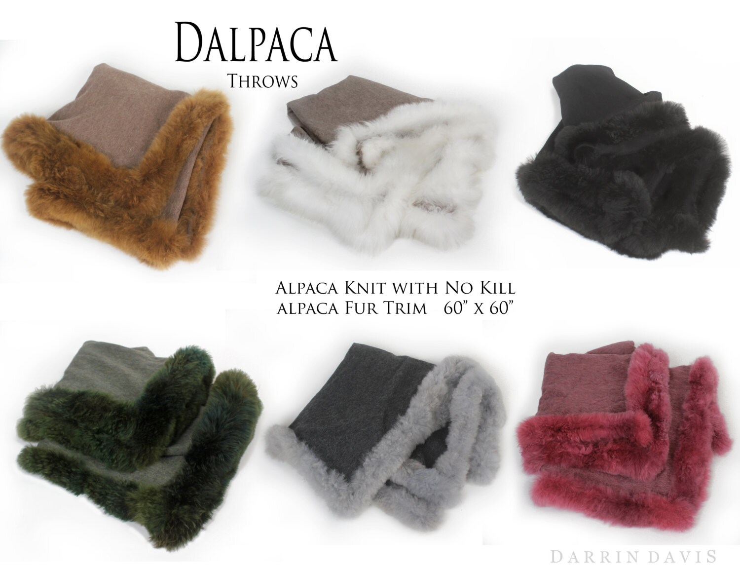 Alpaca knit throw w alpaca fur trim, alpaca throw, blanket, alpaca fur ...