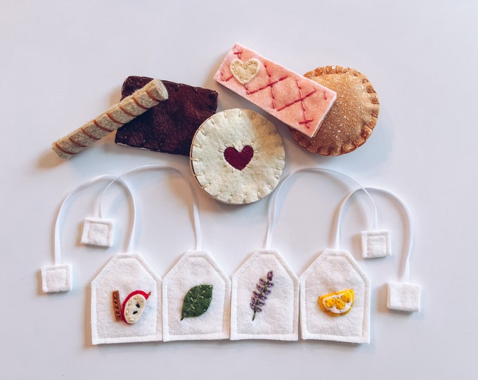 Tea Party Set | Felt Tea Bags | Childrens Tea Set | Felt Food for Kids ...