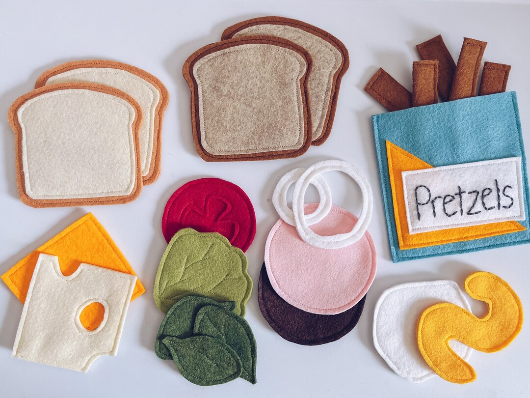 Felt Sandwich Play Food Set Build Your Own Sandwich felt Food for Kids ...