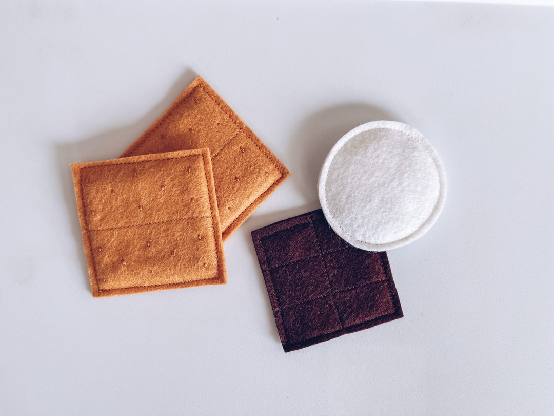 S’mores Felt Food Set | Toy Food | Felt Food for Kids | Felt Food Toys ...