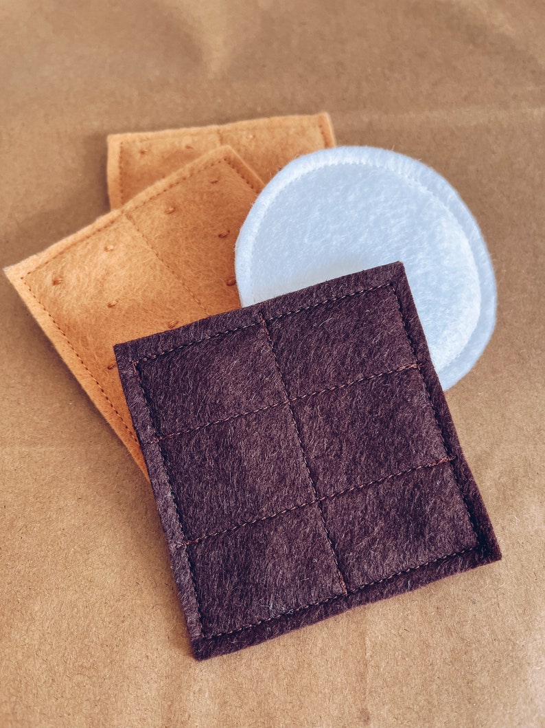 Smores Felt Food Set Toy Food Felt Food for Kids Felt | Etsy