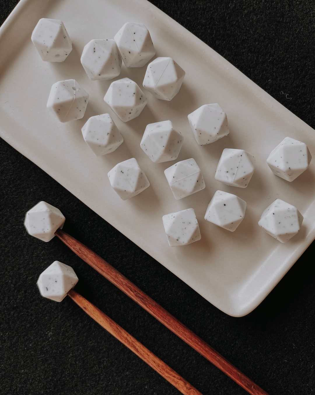 Minimalist Knitting Needle Stoppers | Speckled Stitch Stoppers ...